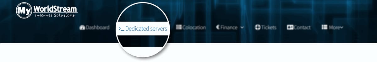 How to start a reinstallation | Worldstream